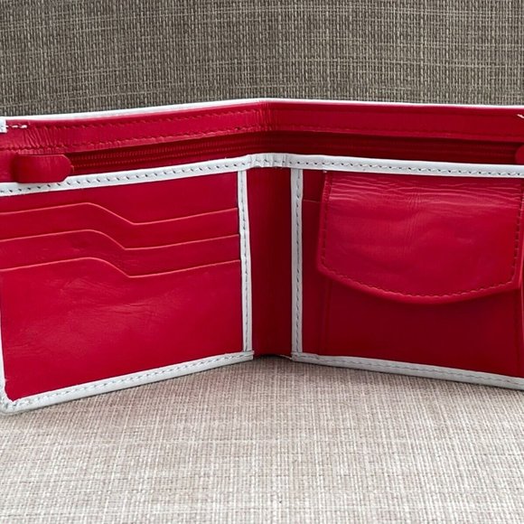 Bags | Christmas Wallet Card Holder Genuine Leather Billfold Handmade ...